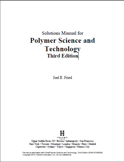 دانلود کتاب Solutions Manual for Polymer Science and Technology (3rd ...